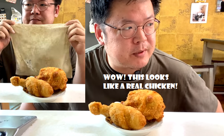Korean Vlogger tries DIY deep frying towel that look like a real fried ...