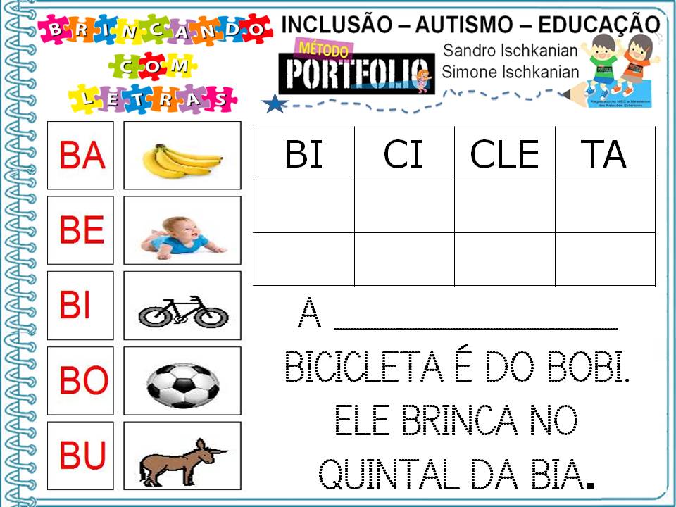 INCLUSÃO - AUTISMO E EDUCAÇÃO SIMONE HELEN DRUMOND: ALFABETIZAR - LETRA ...