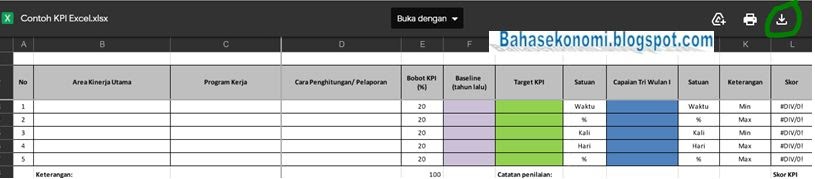 Contoh KPI Excel: Free Download