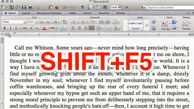 Diyometric: Jump Between Edits in Word with Shift+F5