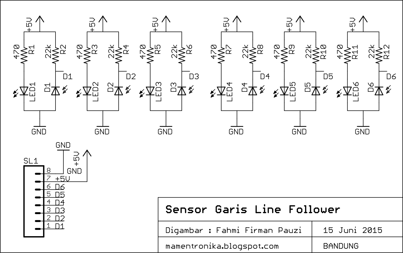 mamentronika: [TUTORIAL] Membuat Sensor Garis Robot Line Follower