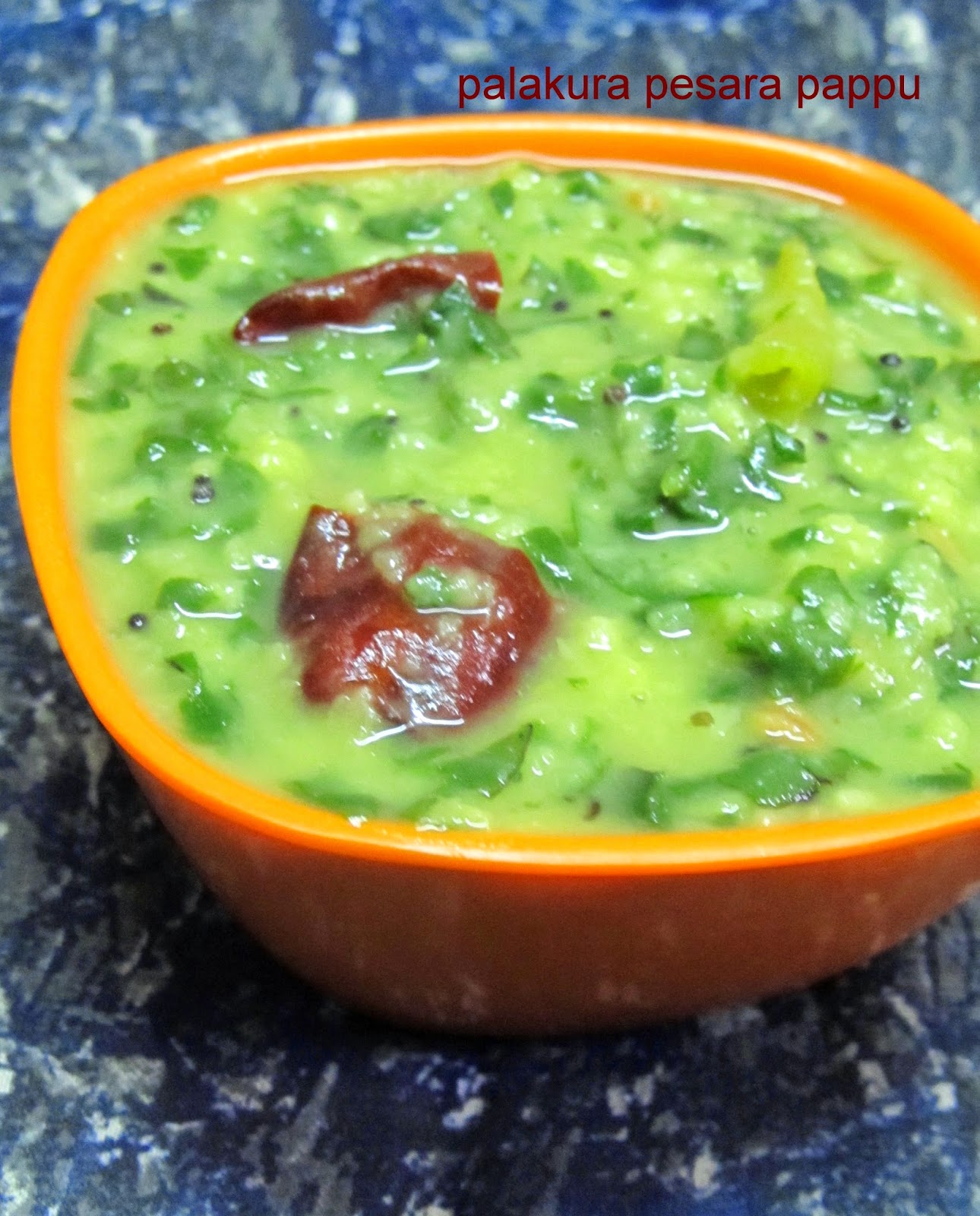 Sivani's Kitchen: Moong Dal With Spinach / Palakura Pesara Pappu