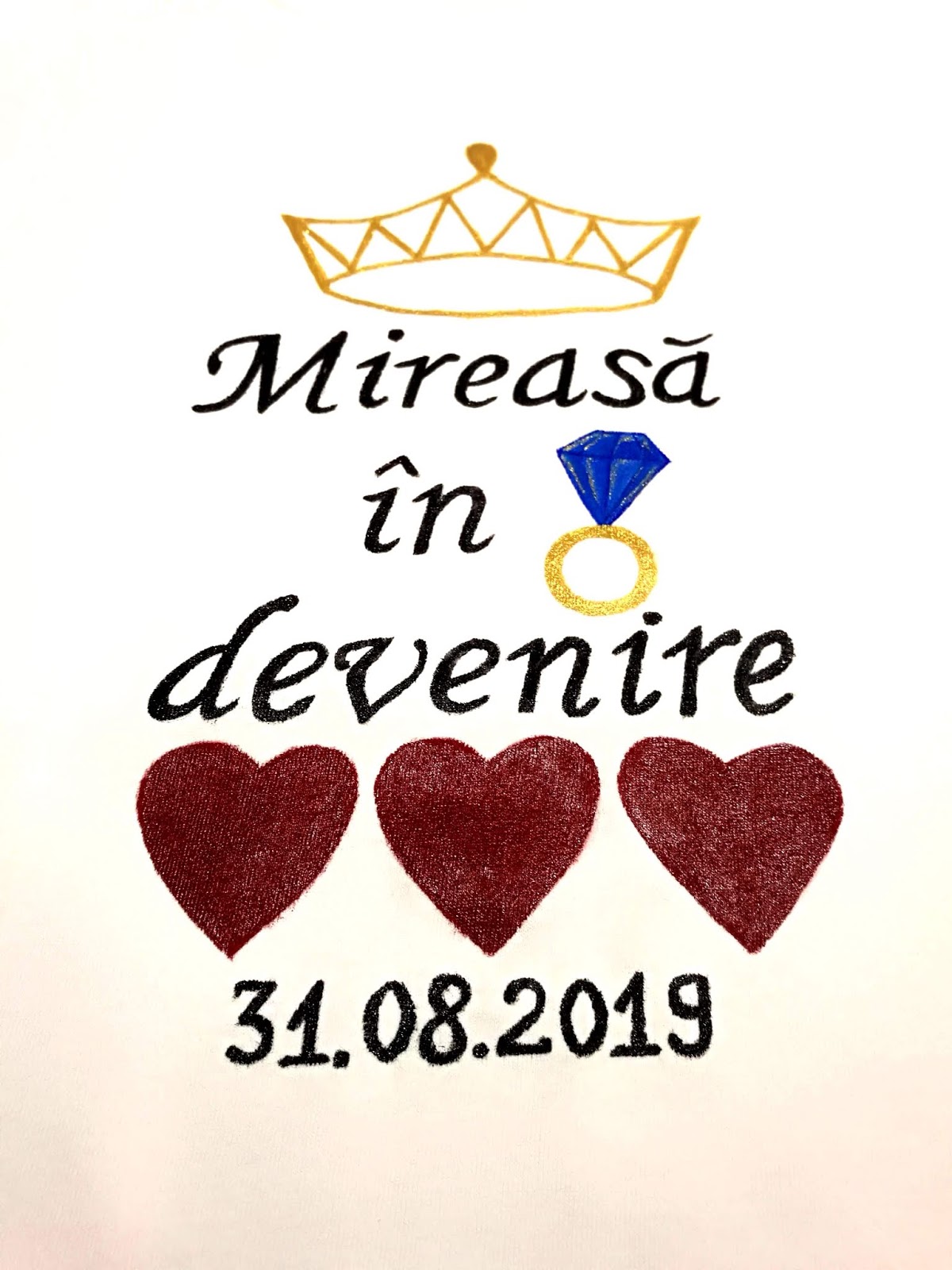 Handmade By Do : Hand painted wedding T-shirts/ Tricouri nuntă pictate ...