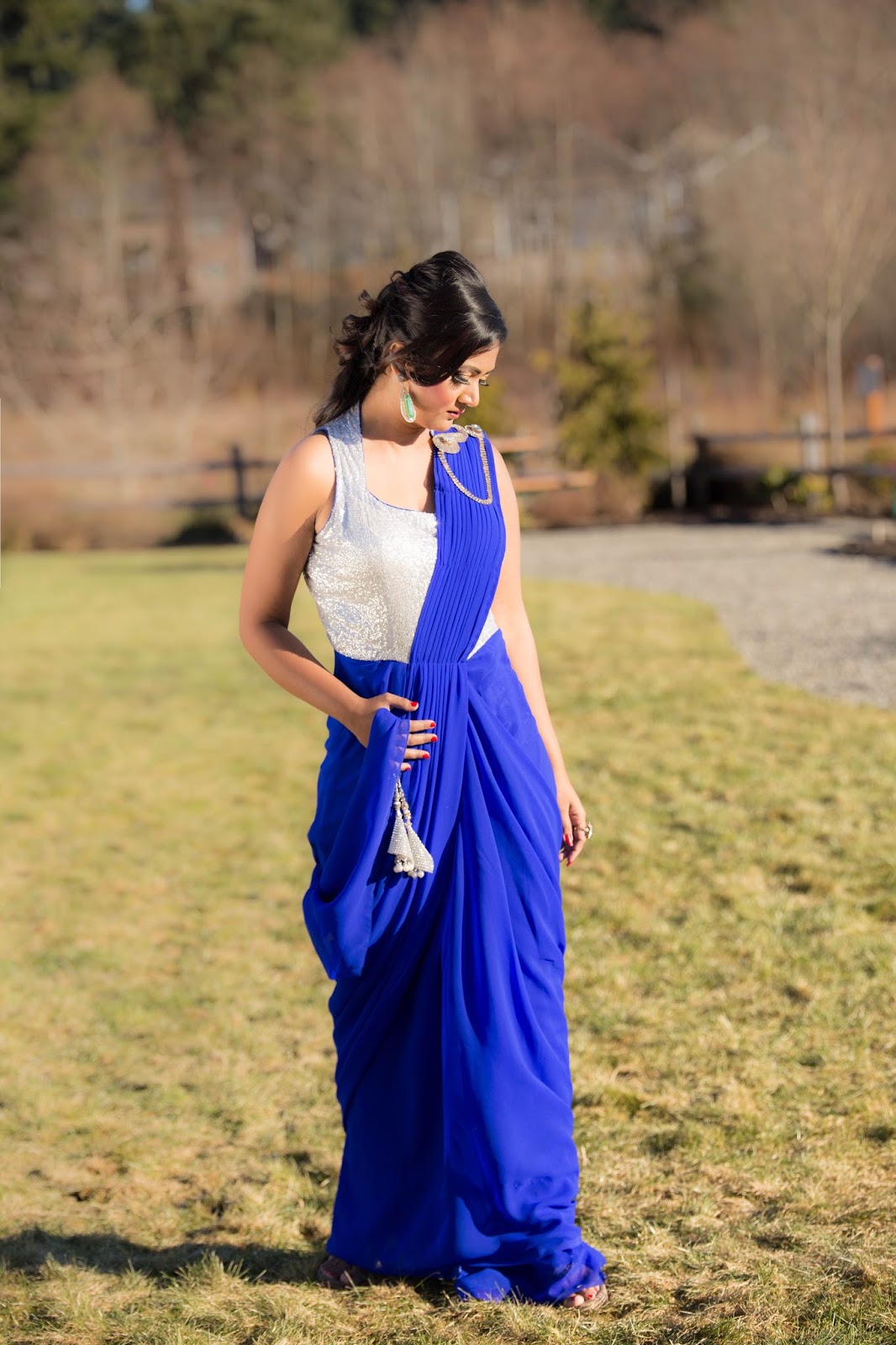 Saree Gown by Glameve Fashion - Ananya Tales