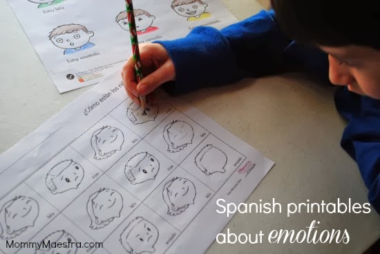 Mommy Maestra: Free Preschool Printables in Spanish About Emotions