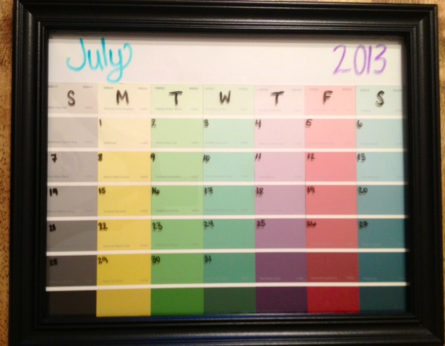 plum and pear: DIY Picture Frame Calendar
