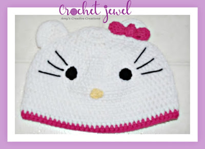 Amy's Crochet Creative Creations: How to Crochet a Hello Kitty Hat Pattern