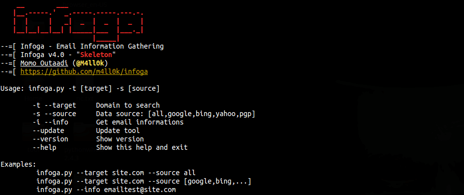 Infoga - Email Information Gathering Tool - Hackers Online Club (HOC)