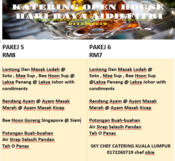 Chef Obie Kelas Masakan 1001 Info & Resepi: Katering Open House Hari ...