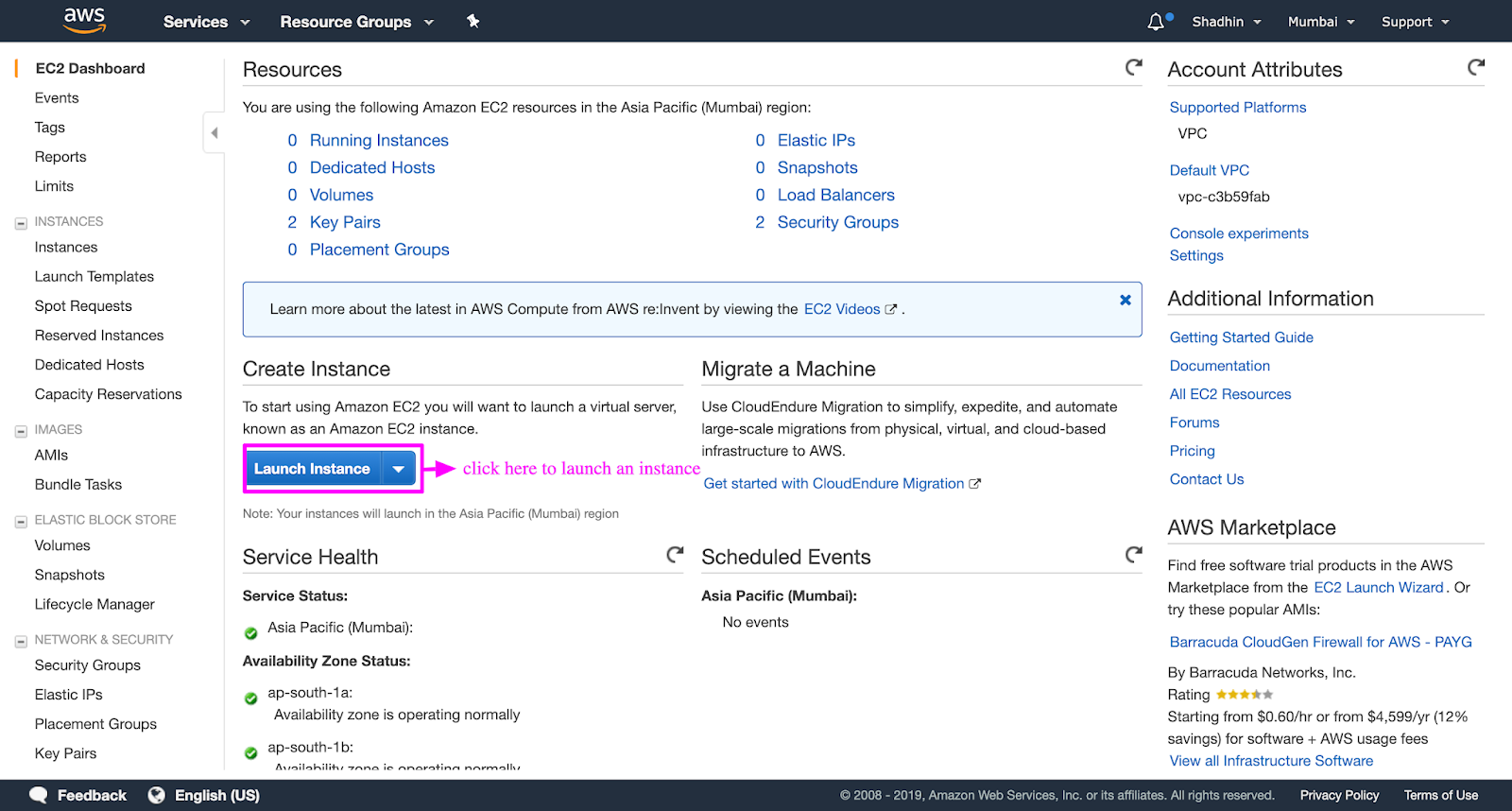 How to create ec2 instance on aws (amazon web service) ami ubuntu 18.04