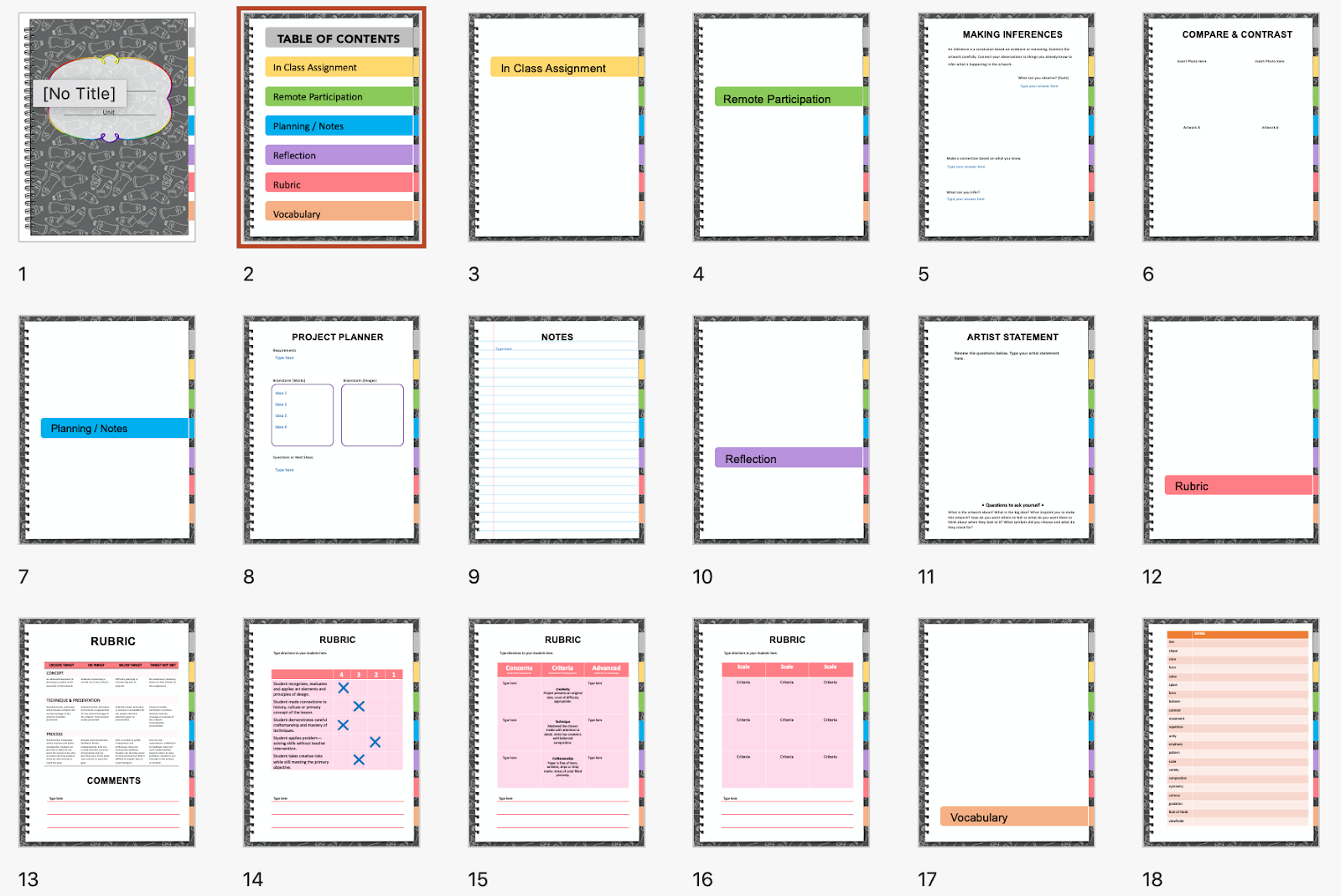 The Speckled Sink: Digital Interactive Notebooks for Art Teachers The Speckled Sink: Digital Interactive Notebooks for Art Teachers