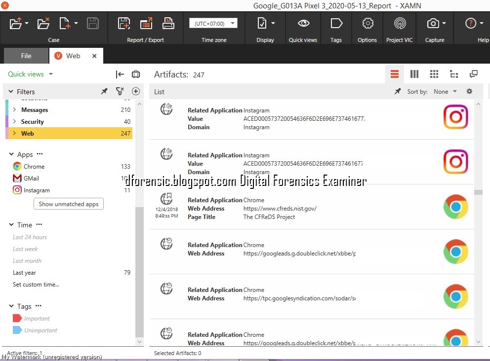 Digital Forensics Examiner: Mobile Forensics:XAMN Viewer