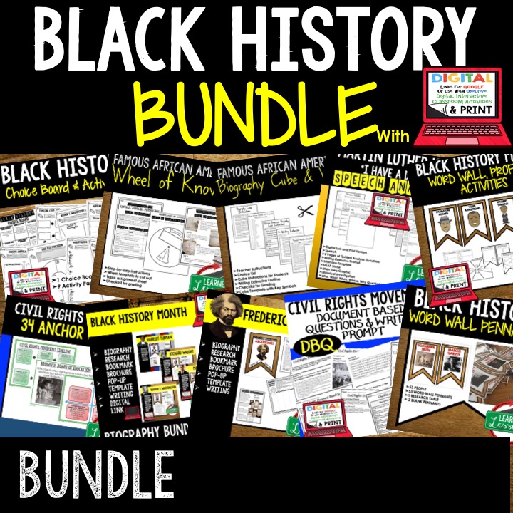 Black History Month Activities - Learned Lessons Teaching Materials