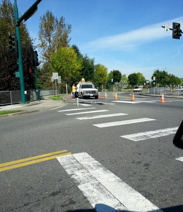 Fife Police Department: Crosswalk painting