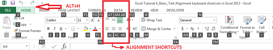 Text Alignment Keyboard Shortcuts For Excel 2013 FUNDOO EXCEL Text Alignment Keyboard Shortcuts For Excel 2013 FUNDOO EXCEL