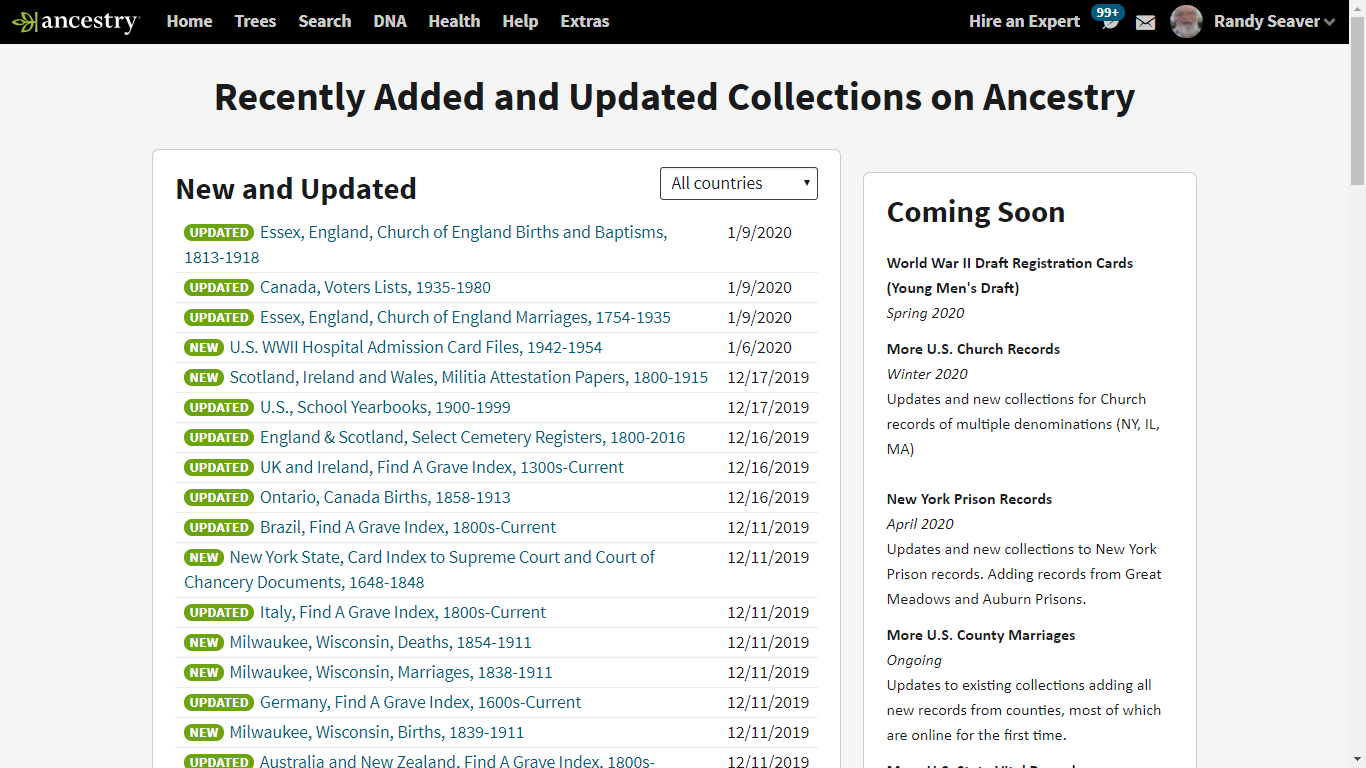 Genea-Musings: Added and Updated Ancestry.com Record Collections - Week ...