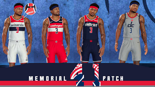 NBA Washington Wizards "41" Memorial Patch Jersey By Gaming_1TK (True ...
