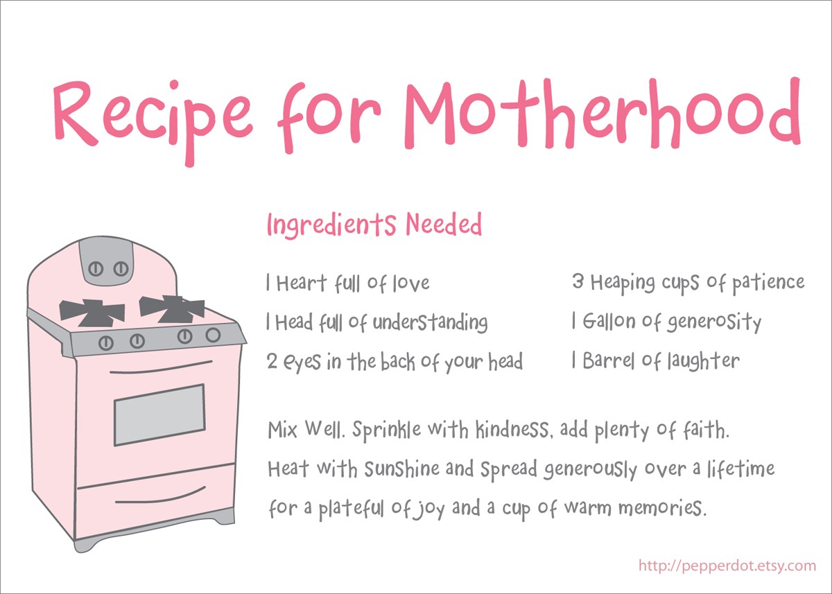 CoOkInG WiTh FrIeNdS: RECIPE FOR MOTHERHOOD