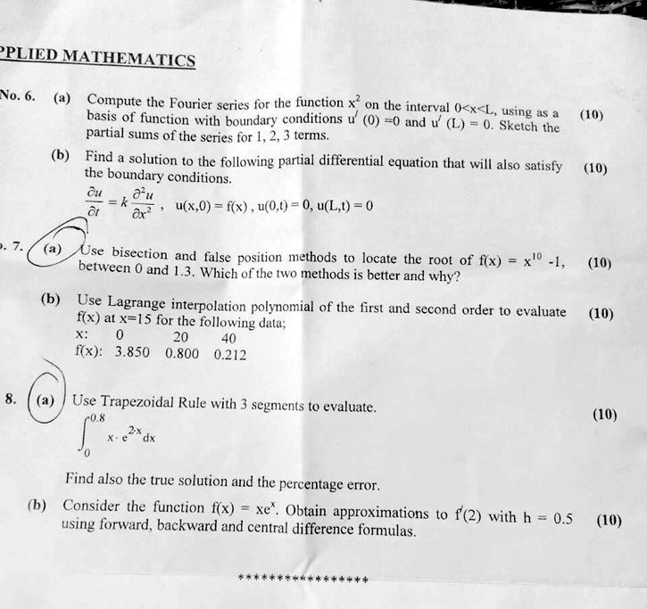 FPSC Applied Mathematics Past Paper 2017 - Ratta.pk