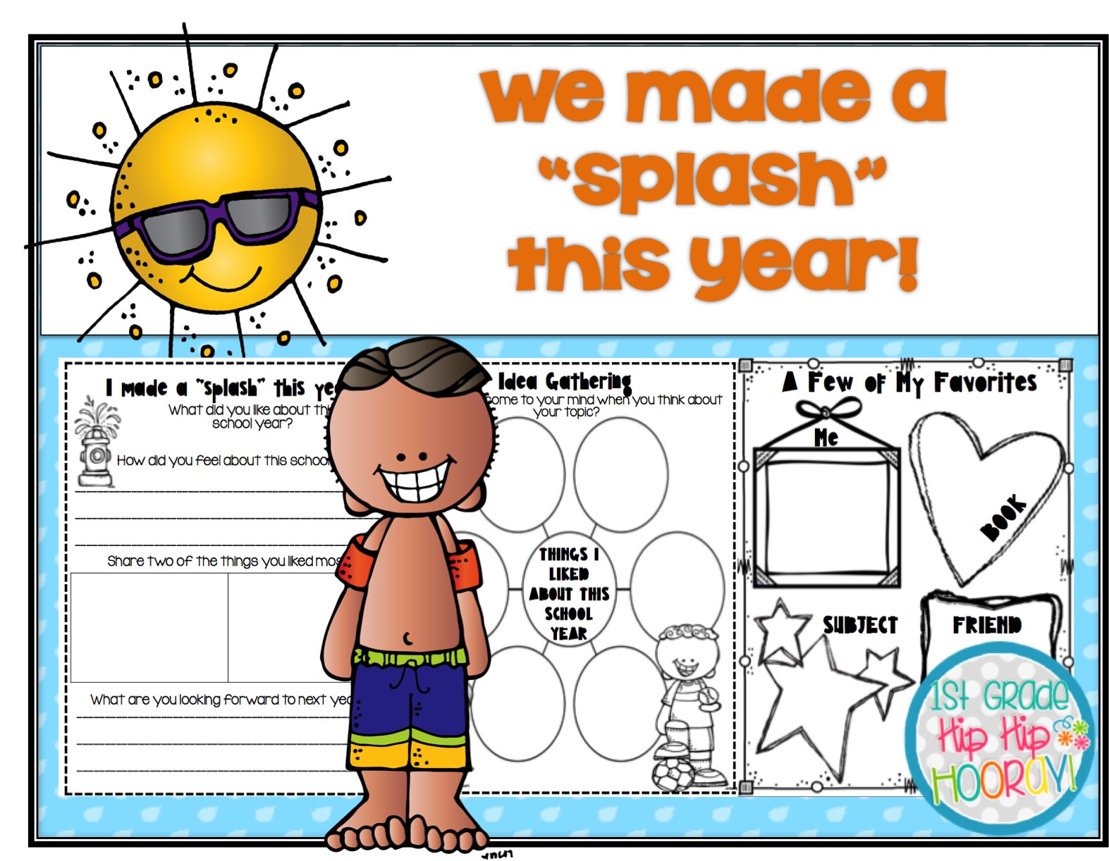 1st Grade Hip Hip Hooray End Of The Year June Writing With Craft 1st-grade-hip-hip-hooray-end-of-the-year-june-writing-with-craft