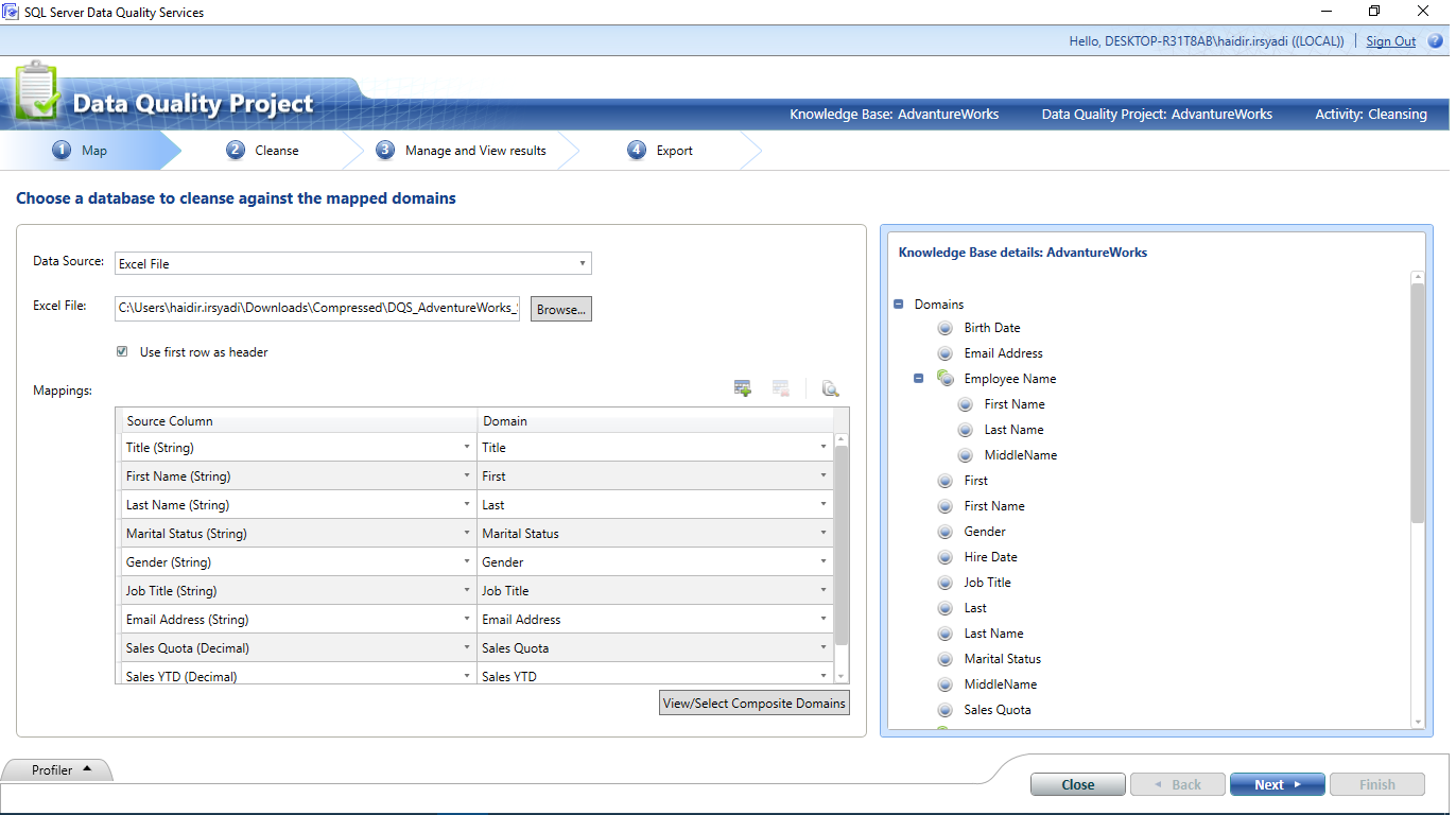HDR SPOT: Tutorial DQS SQL Server (Data Cleansing & Data Matching)