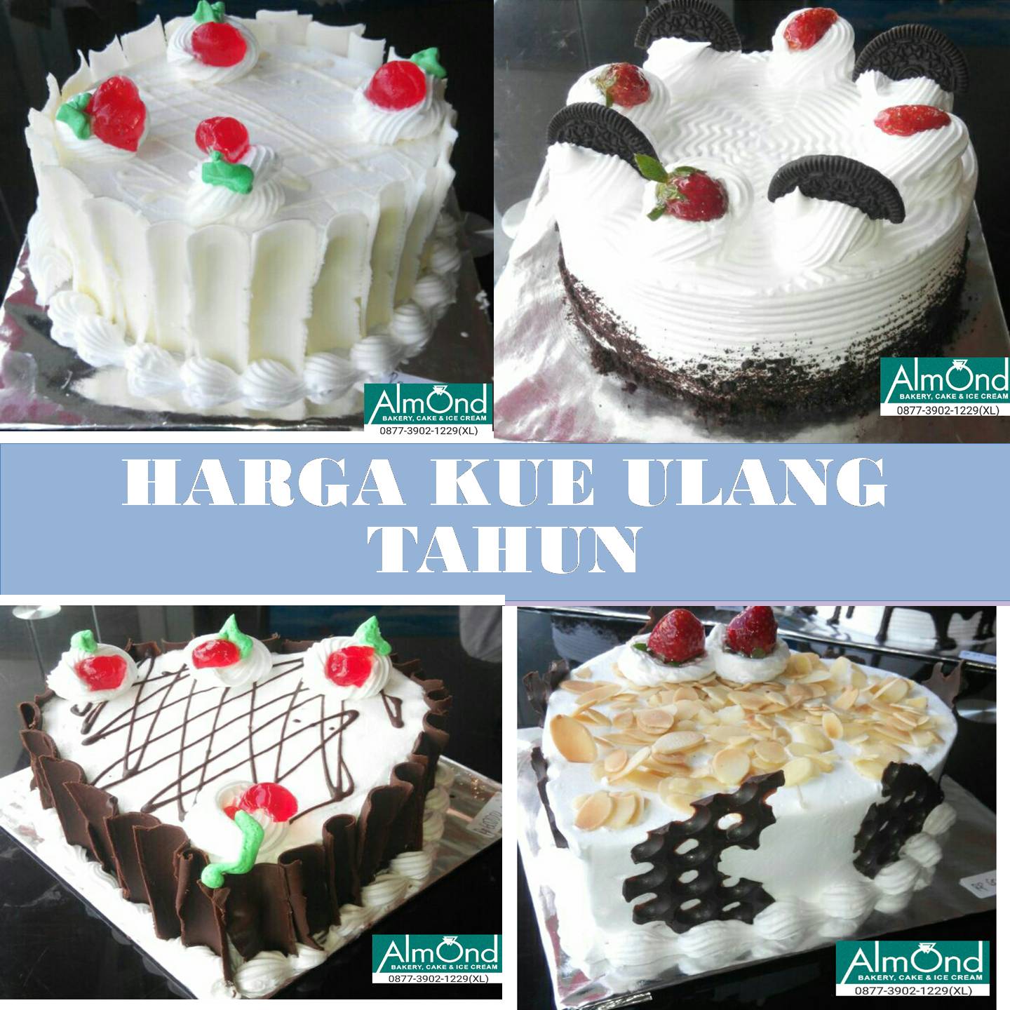 0877-3902-1229 (XL) | Harga Kue Ulang Tahun | Almond Bakery Cafe Resto ...