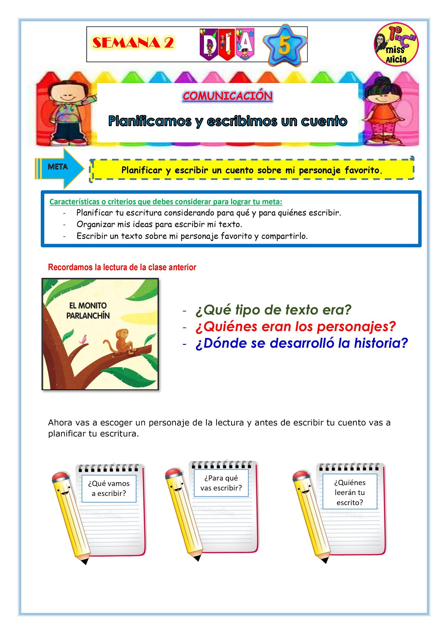 26/03 S2-D5 Escribimos un Cuento