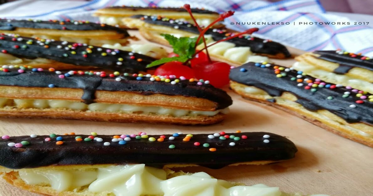Resep Cara Membuat Eclair yang Topping Nyokelat Banget dan Enak ...