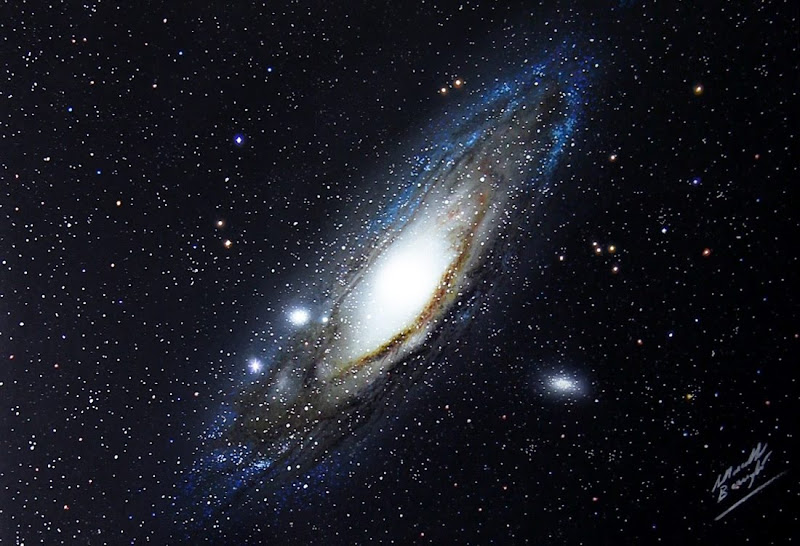 Galaxy Drawing - Marcello Barenghi