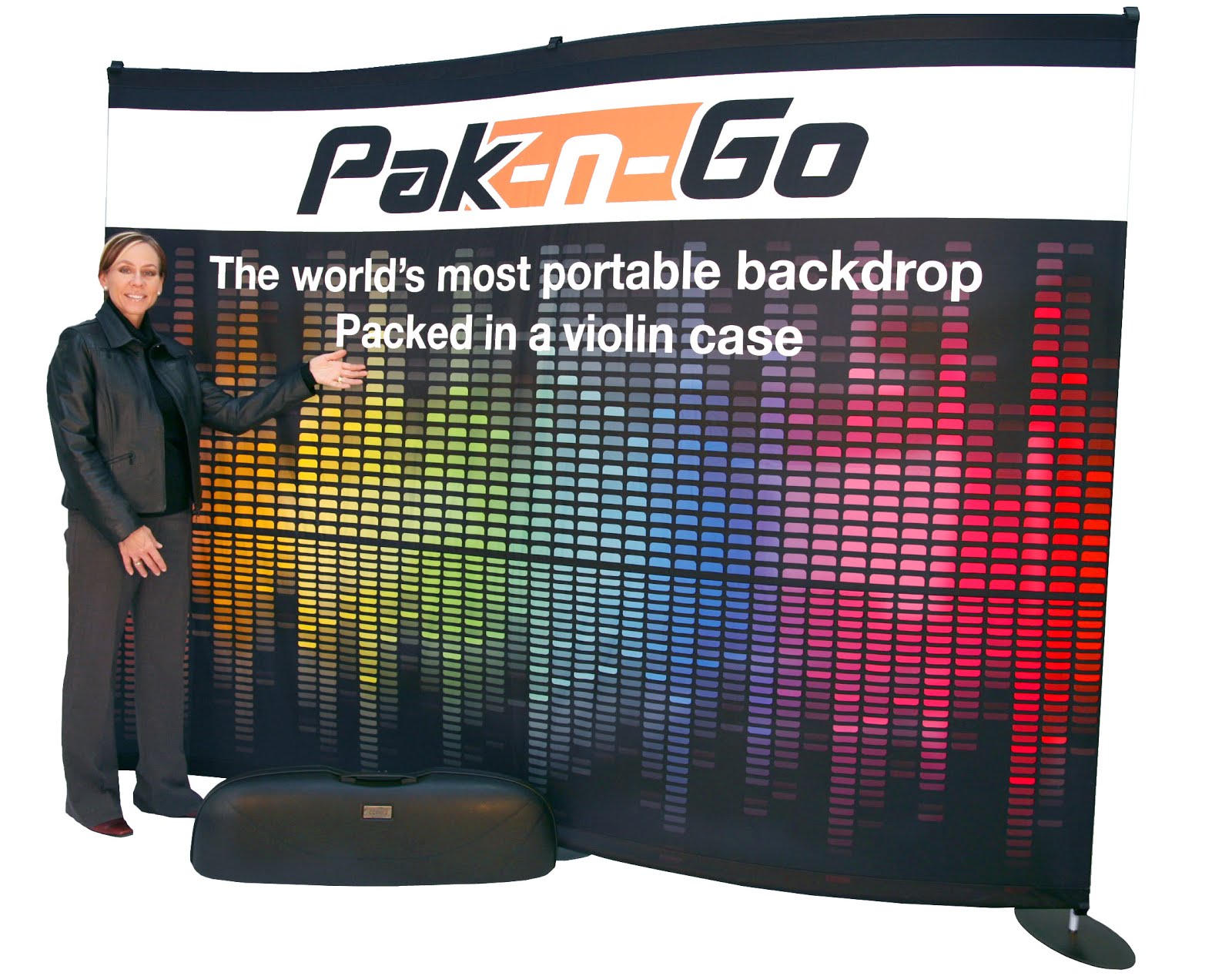 Pack a full backdrop in a violin case!