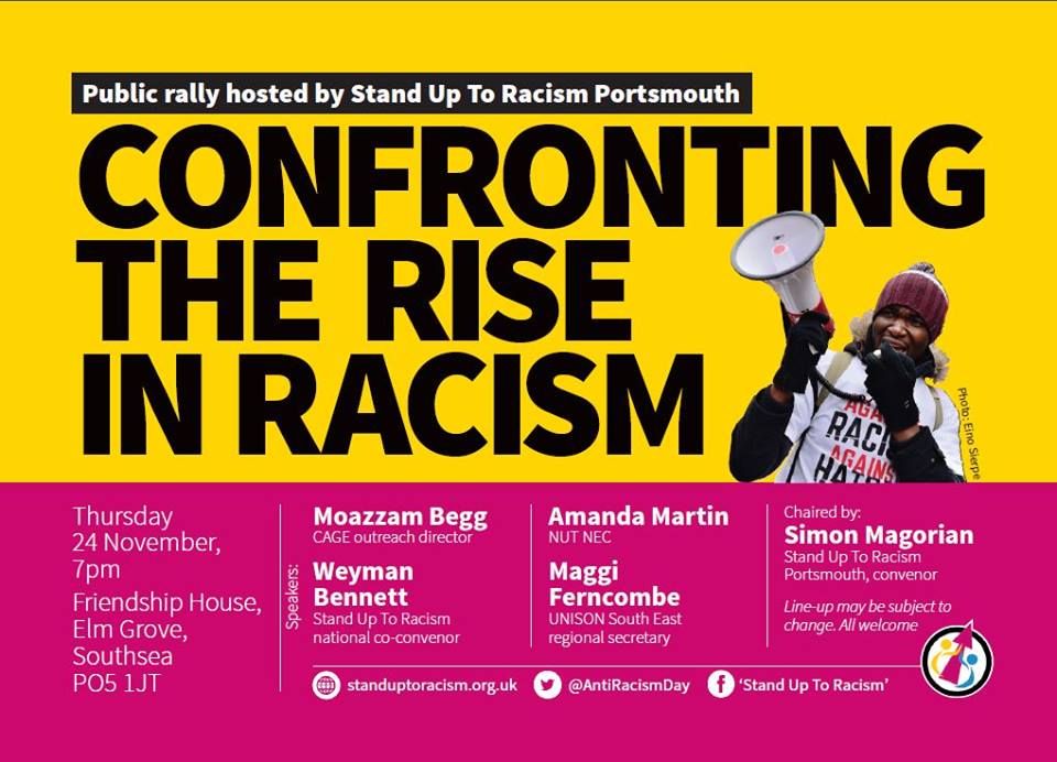 Stand up to Racism.Portsmouth : Confronting the rise in Racism ...
