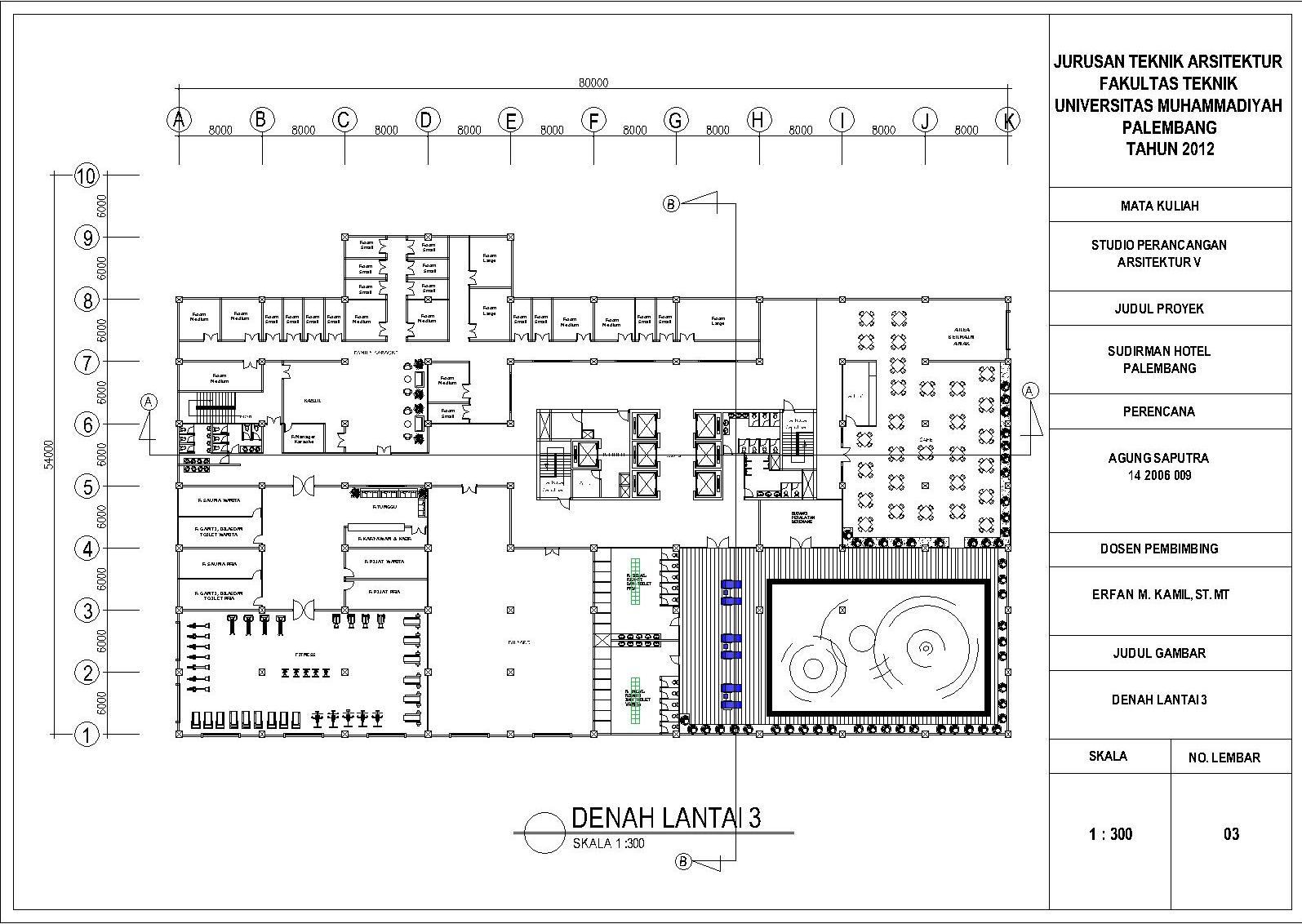 Studio Perancangan Arsitektur 5 : Sudirman Hotel Palembang, Konsep dan ...
