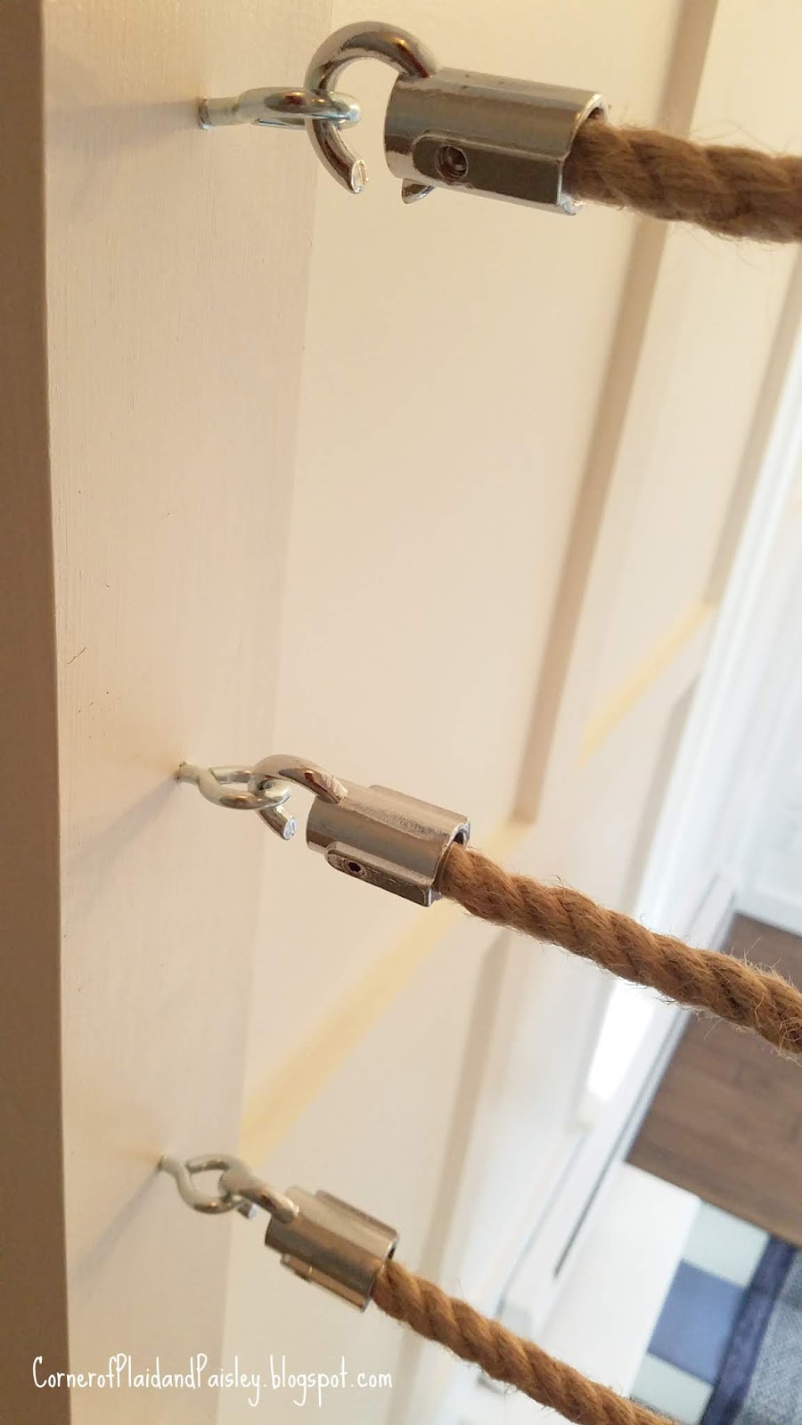 Before and After of our Lake House Stairs and Landing - Corner of Plaid ...