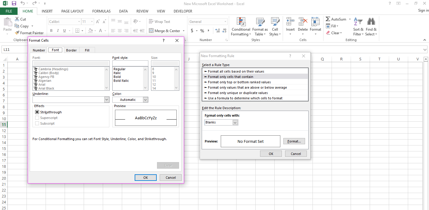 How to fill black cells with color using conditional formatting in ...