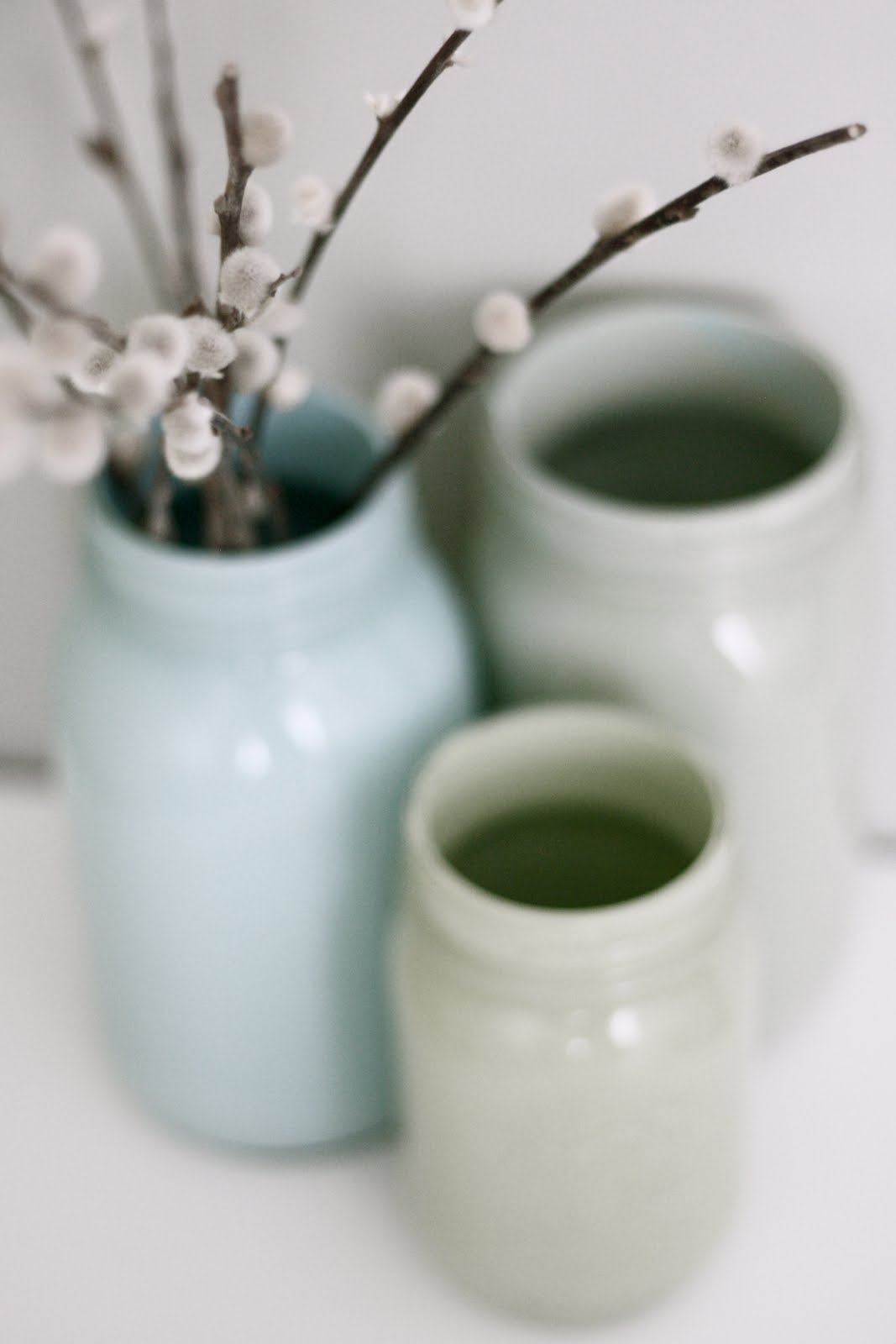 craftedbylindy: DIY- Pretty Painted Glass Jars