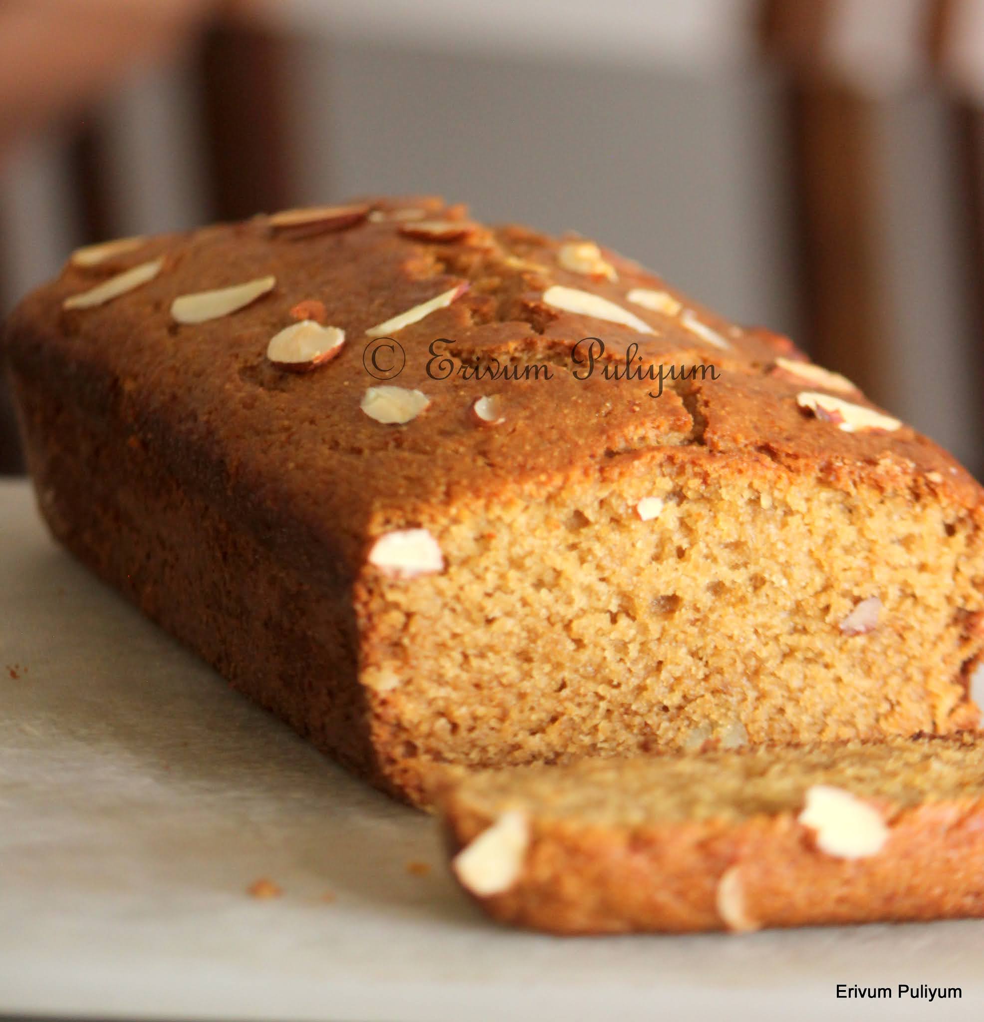 Erivum Puliyum: Atta Cake | Eggless Wheat Flour Cake ~ Apple Sauce ...