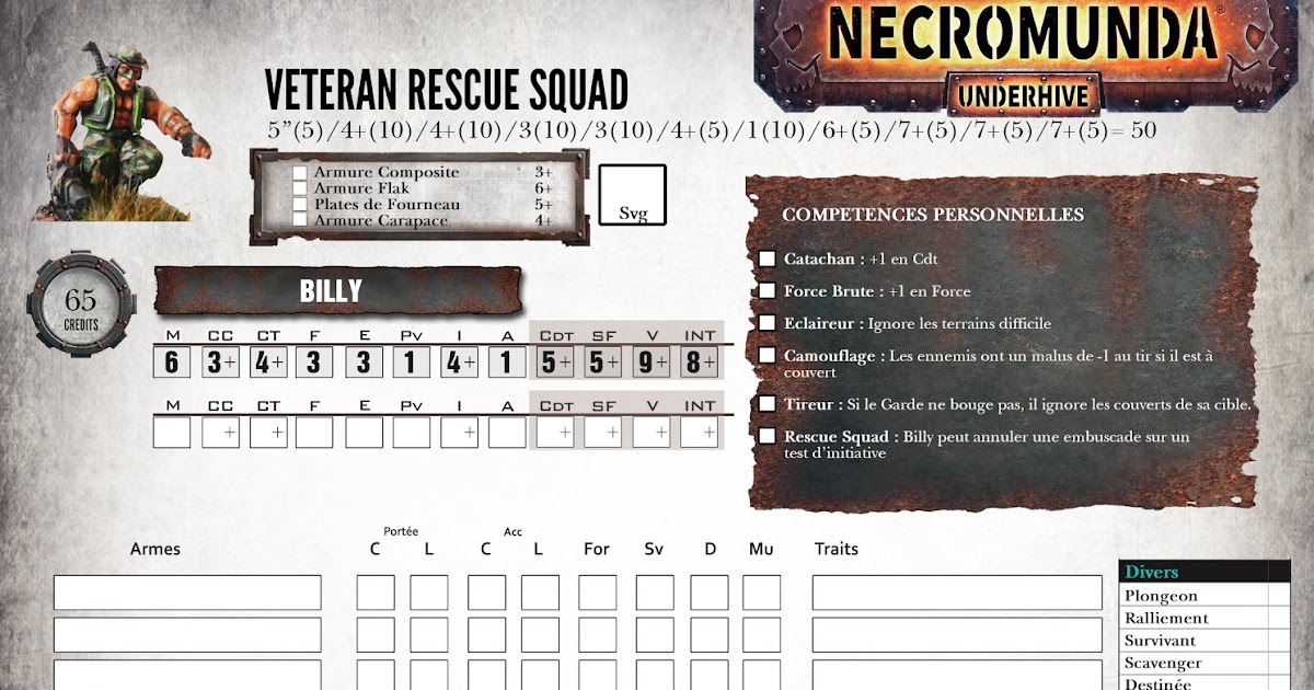 ThedeathJungle : Necromunda : Evolutive Character Sheet