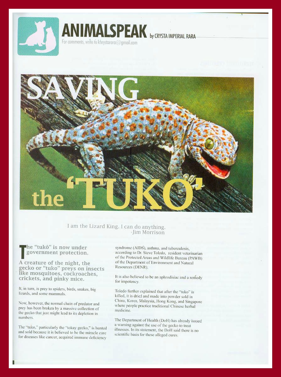 AnimalSpeak®: Saving the "TUKO"