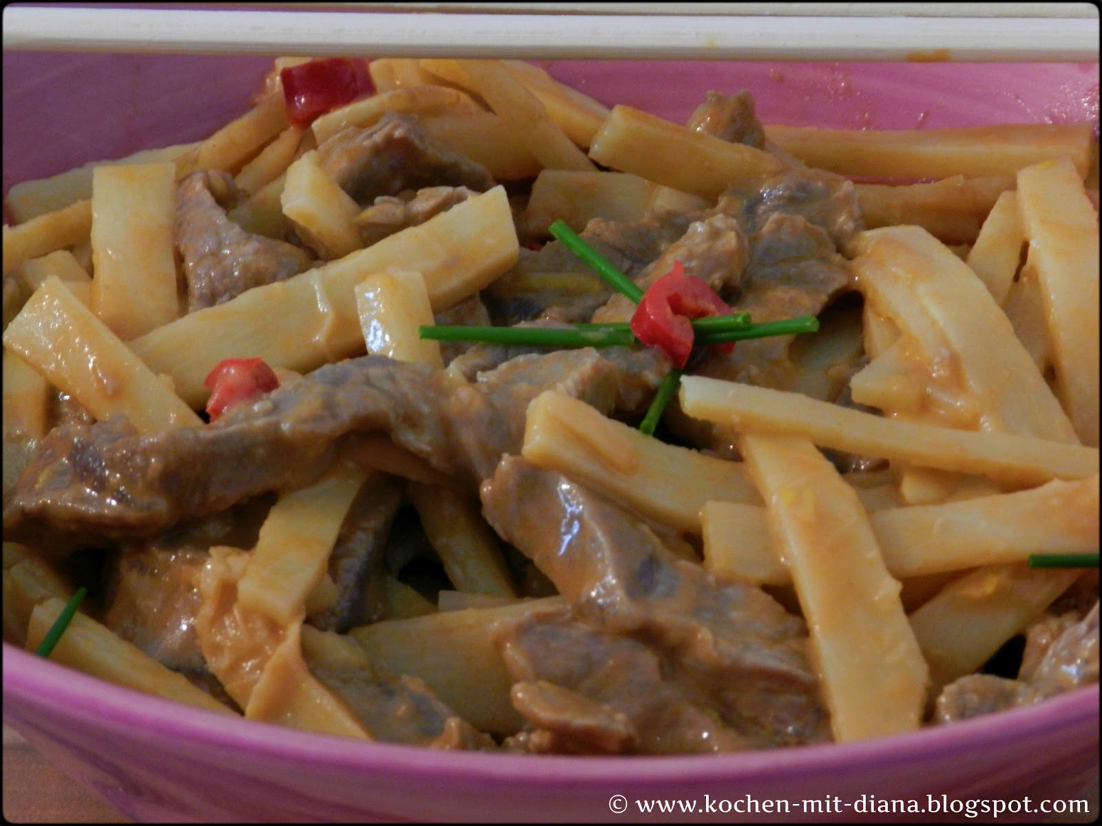 Beef salad with bamboo sprouts - Cooking with Diana