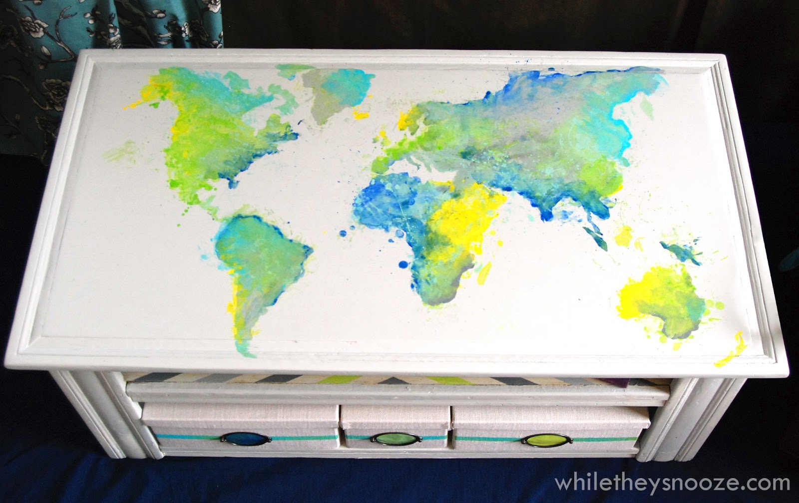 While They Snooze: DIY Map Table Tutorial