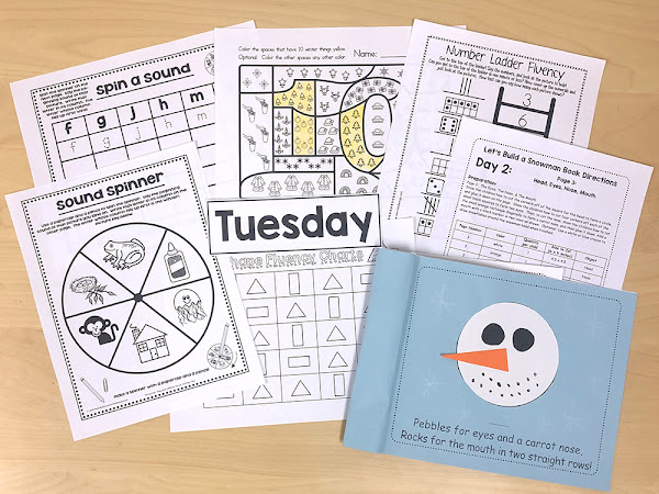 Distance Learning Packets for TK - Winter BUNDLE Weeks 4-7!