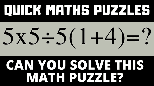 5 Arithmetic Math Puzzles with Answers for Kids and Teens