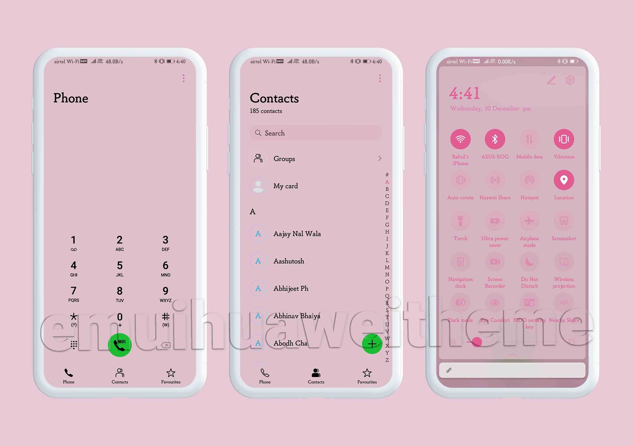 Sky Color EMUI Theme With Beautiful Control Center For EMUI 10.1 Theme