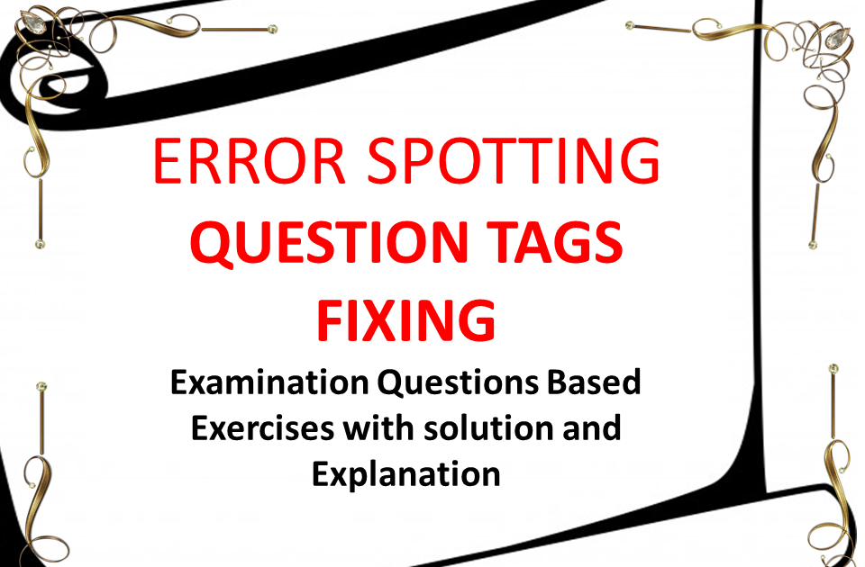 English - Learning Made Easy & Simple: Error Spotting (Question Tags ...