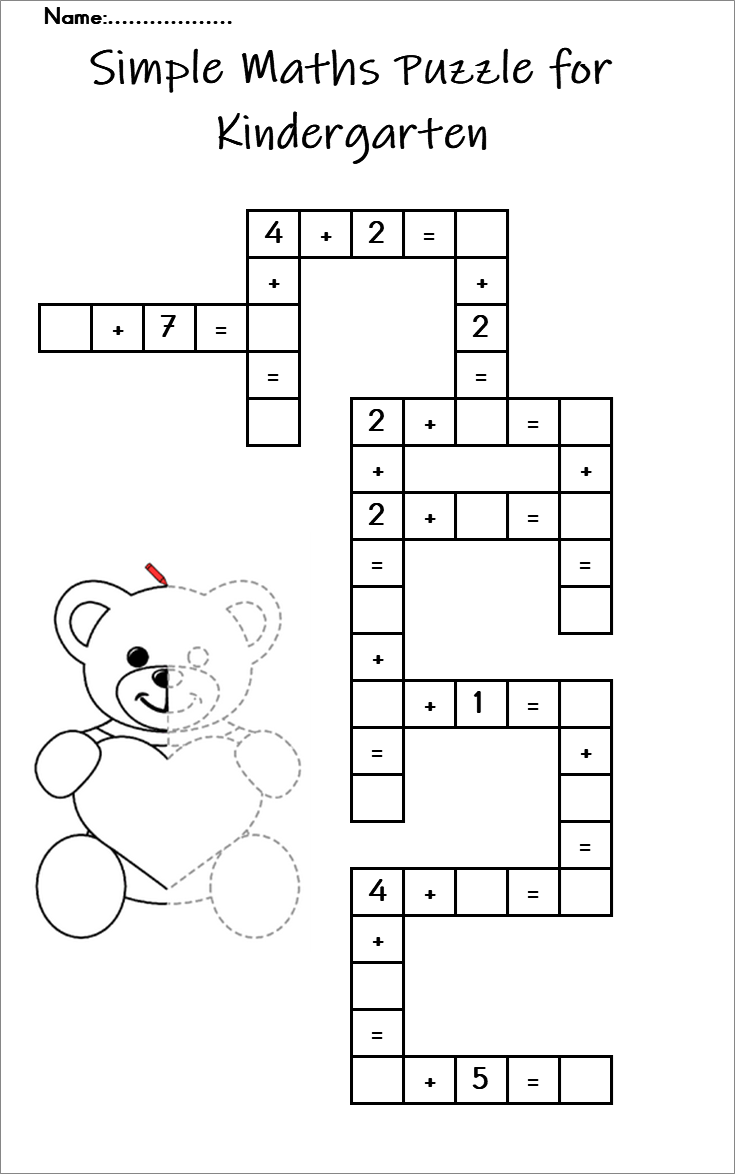 Simple Maths Puzzle for Kindergarten