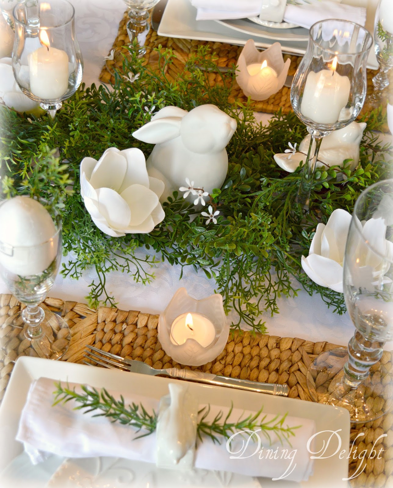 Dining Delight: A White Easter Tablescape