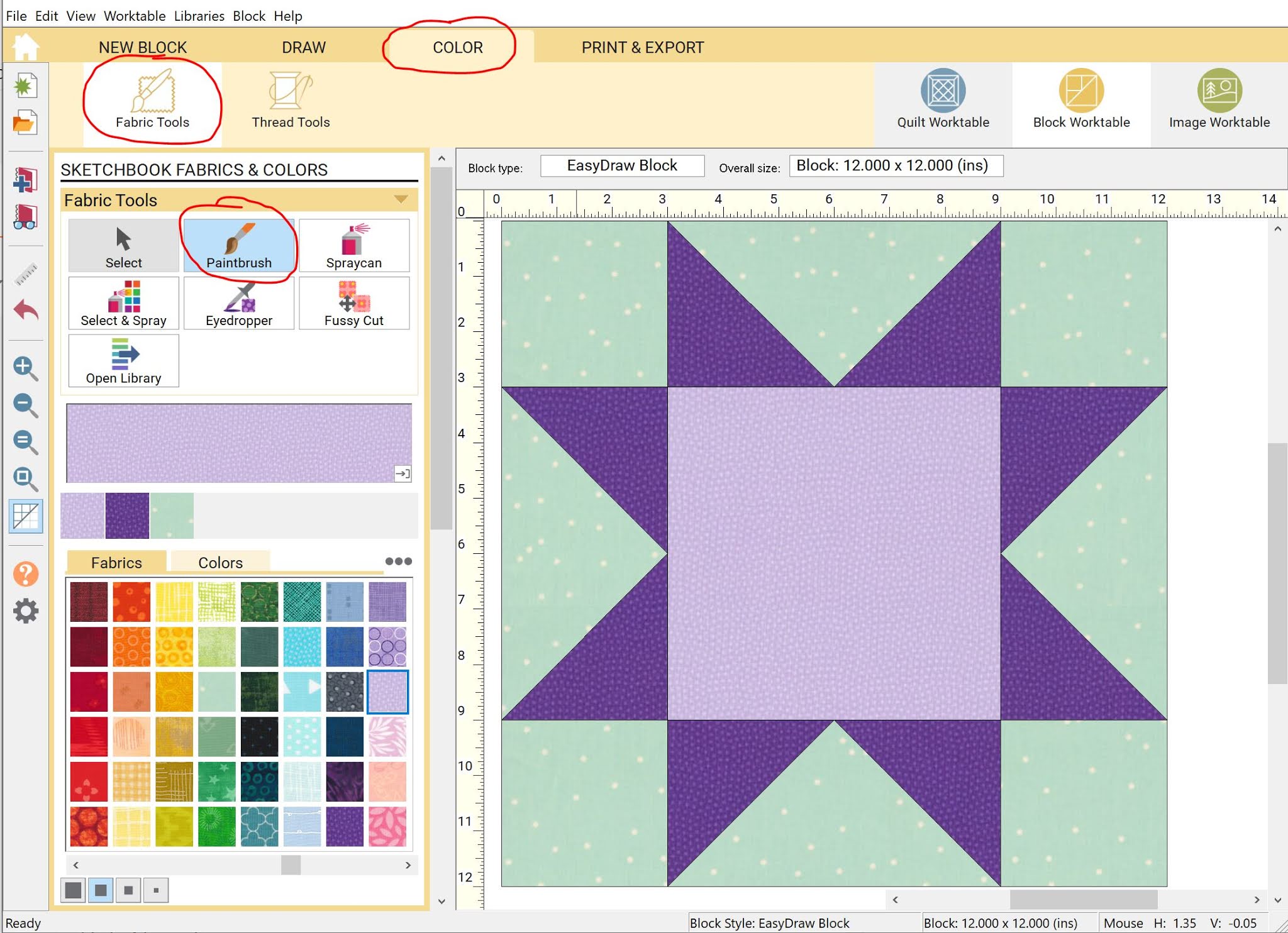 Pieced Just Sew: EQ8 - The Basics Part 2