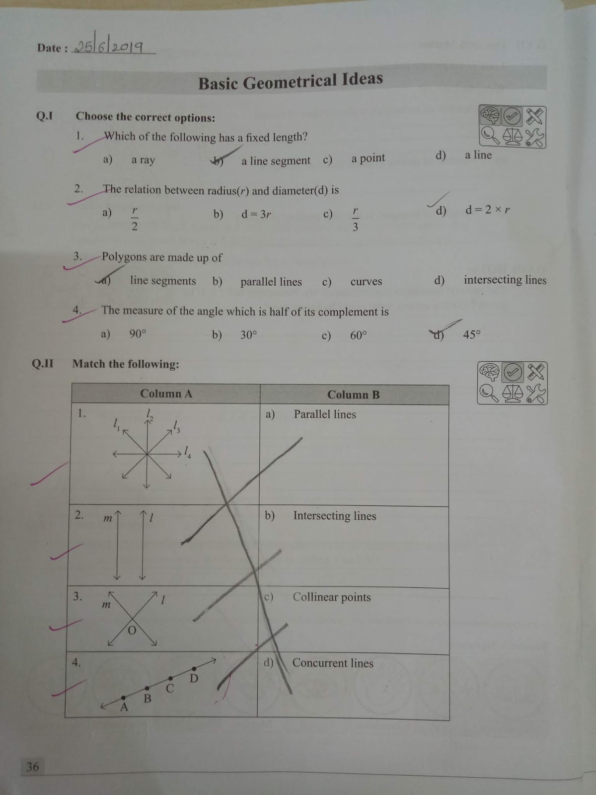 Math ch-Basic Geometrical Ideas workbook
