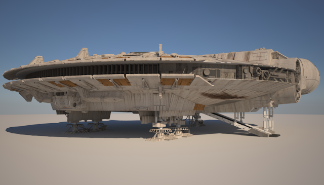 Stinson's All Things Star Wars Blog: Millennium Falcon Exterior Details