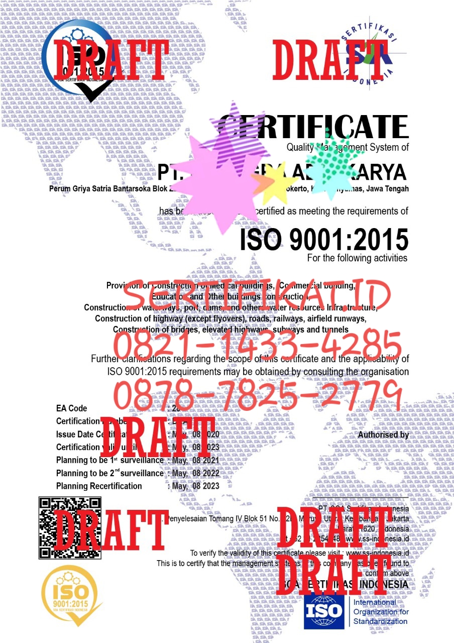 Mei 2015 ~ Jasa Sertifikasi SKA, SKT (LPJK.NET) dan sertifikasi ISO, OHSAS
